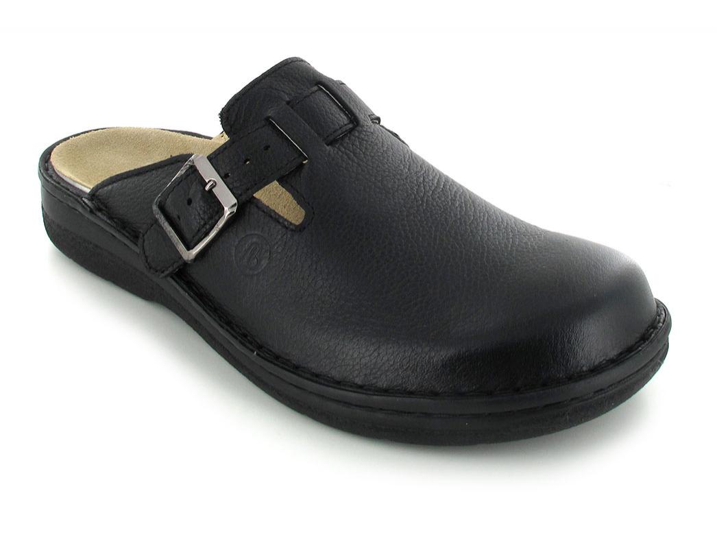 BERKEMANN Berkoflex| Leather Clog Max, Black | Free Shipping
